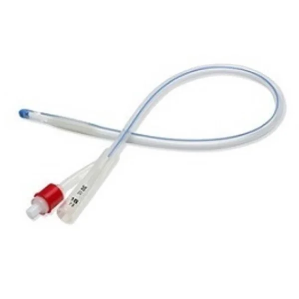 Silicone Foley Catheter, Red, FR18 - Medisep