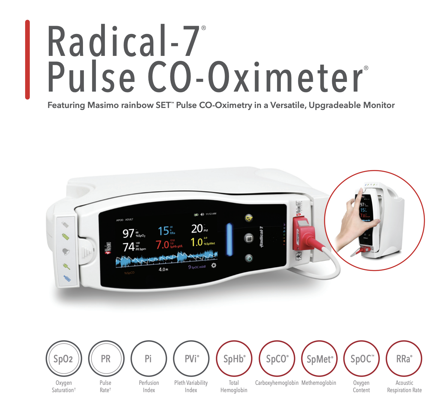 Masimo Radical – 7 Pulse CO-Oximeter - Medisep